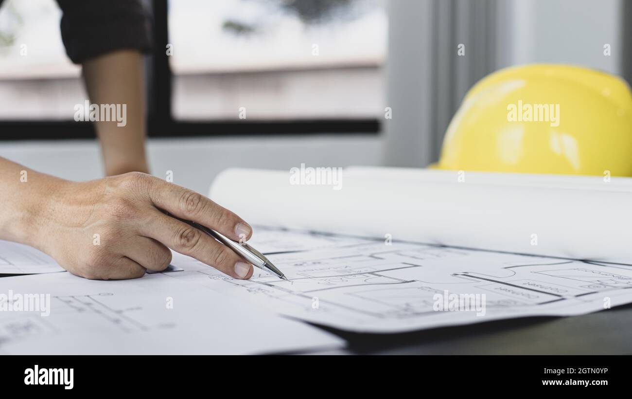 Architectural Building Design And Construction Plans With Blueprints ...
