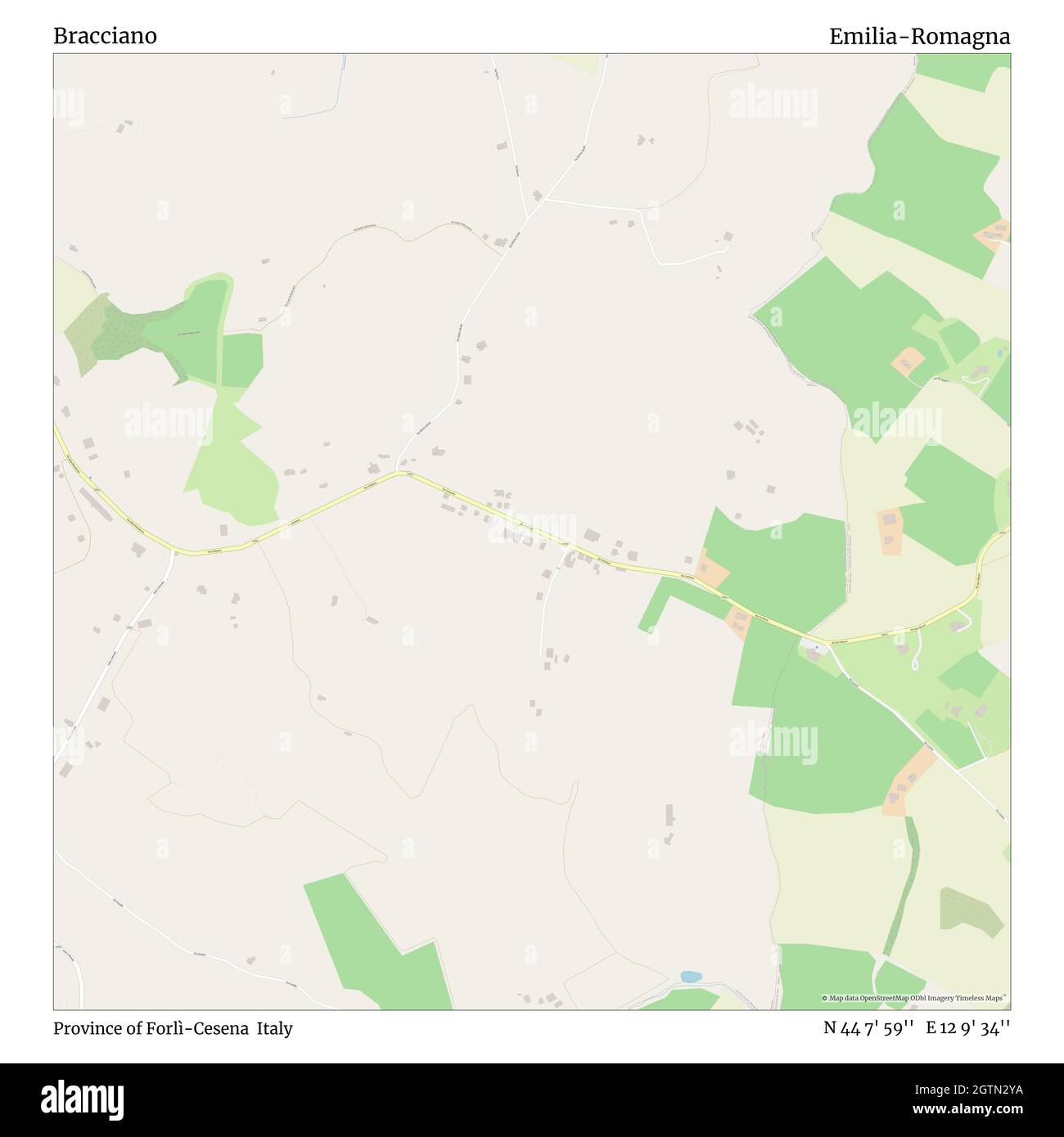 Bracciano, Province of Forlì-Cesena, Italy, Emilia-Romagna, N 44 7' 59 ...