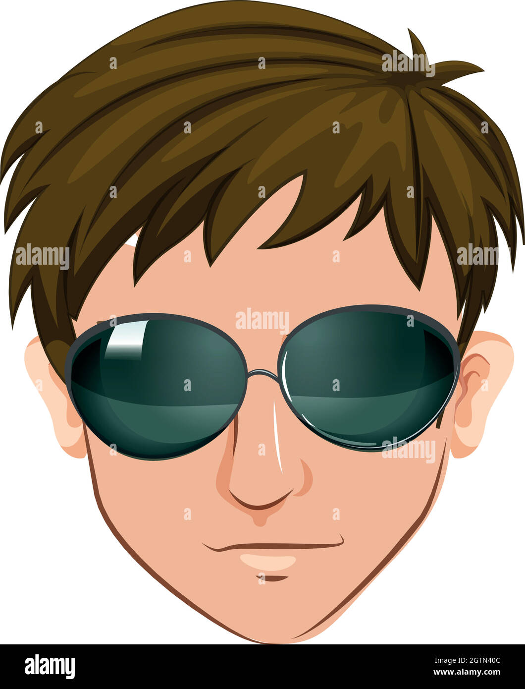 Head looking man Stock Vector Images - Alamy