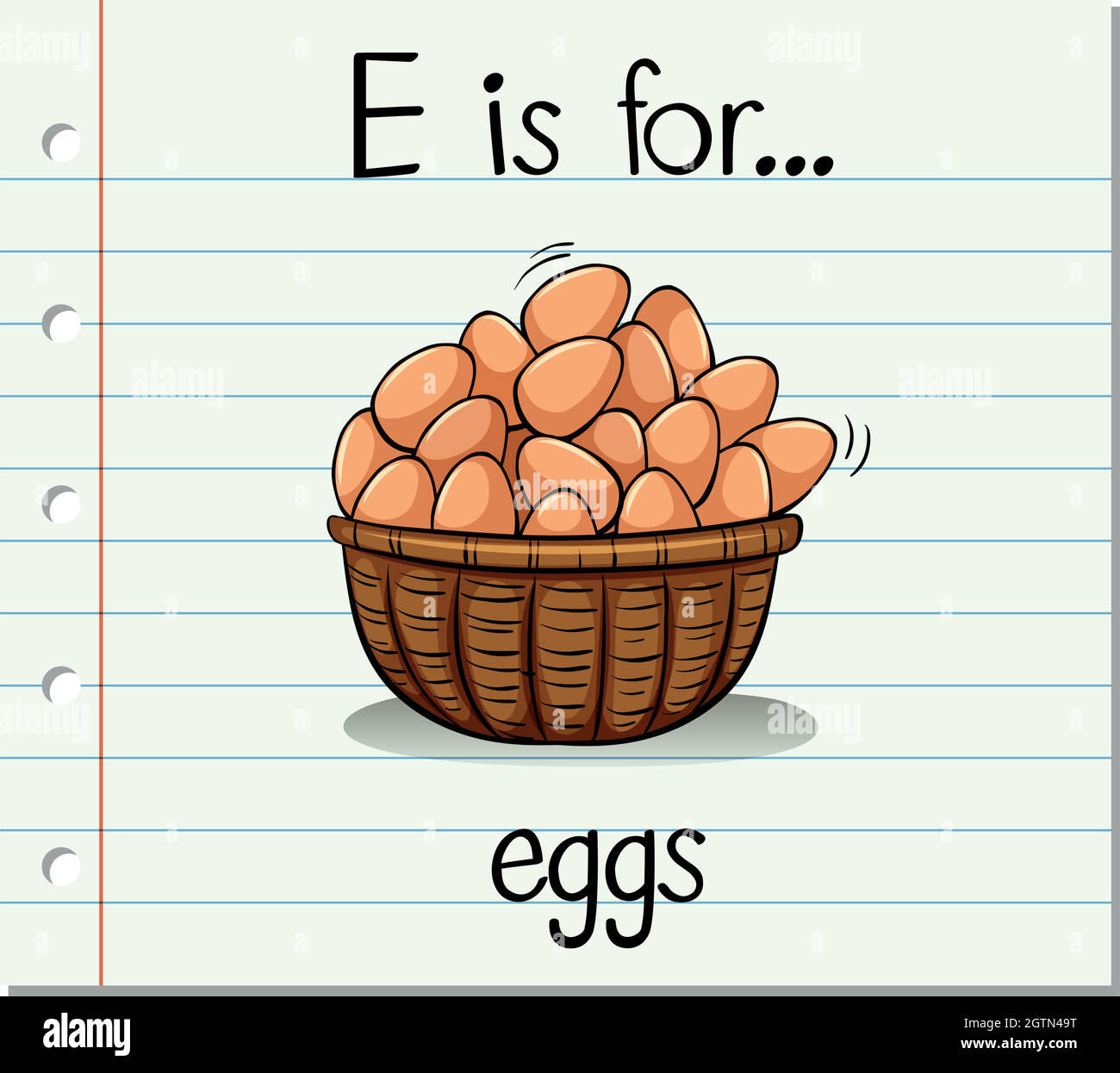 Flashcard letter E is for eggs Stock Vector Image & Art - Alamy