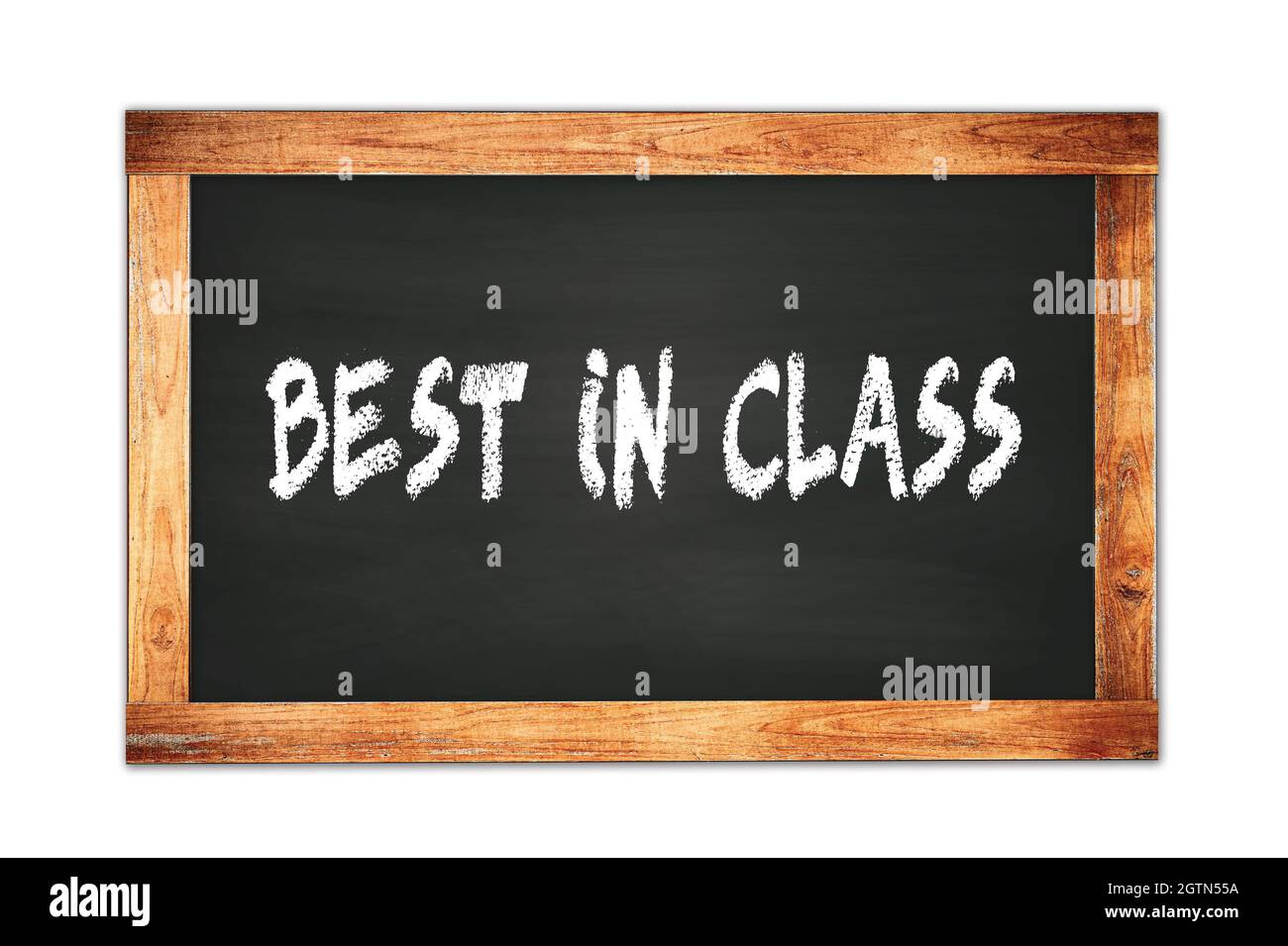BEST IN CLASS text written on black wooden frame school blackboard ...