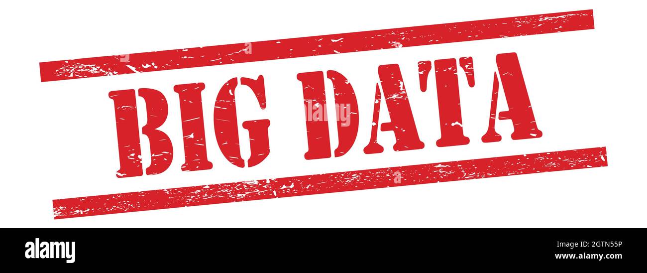 BIG DATA words on red rectangle stamp Stock Photo - Alamy