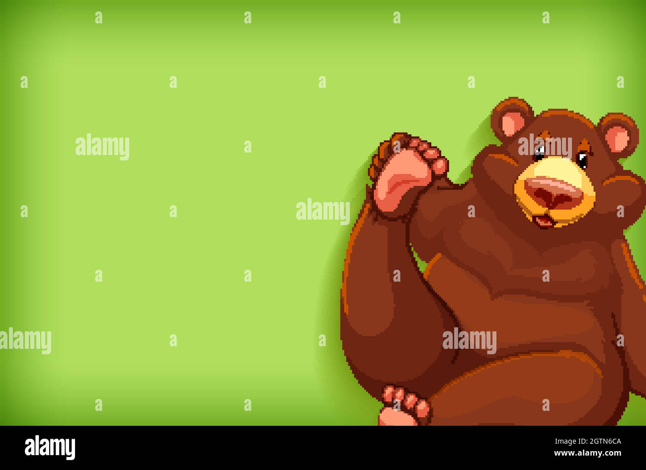 Background template design with plain color and grizzly bear Stock ...