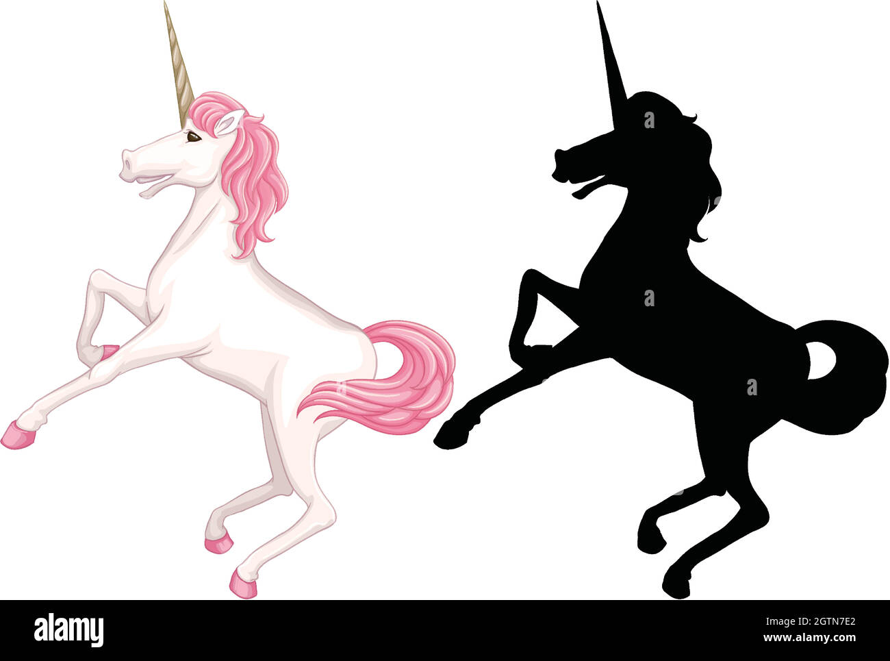 Set fairy tale unicorn Cut Out Stock Images & Pictures - Alamy