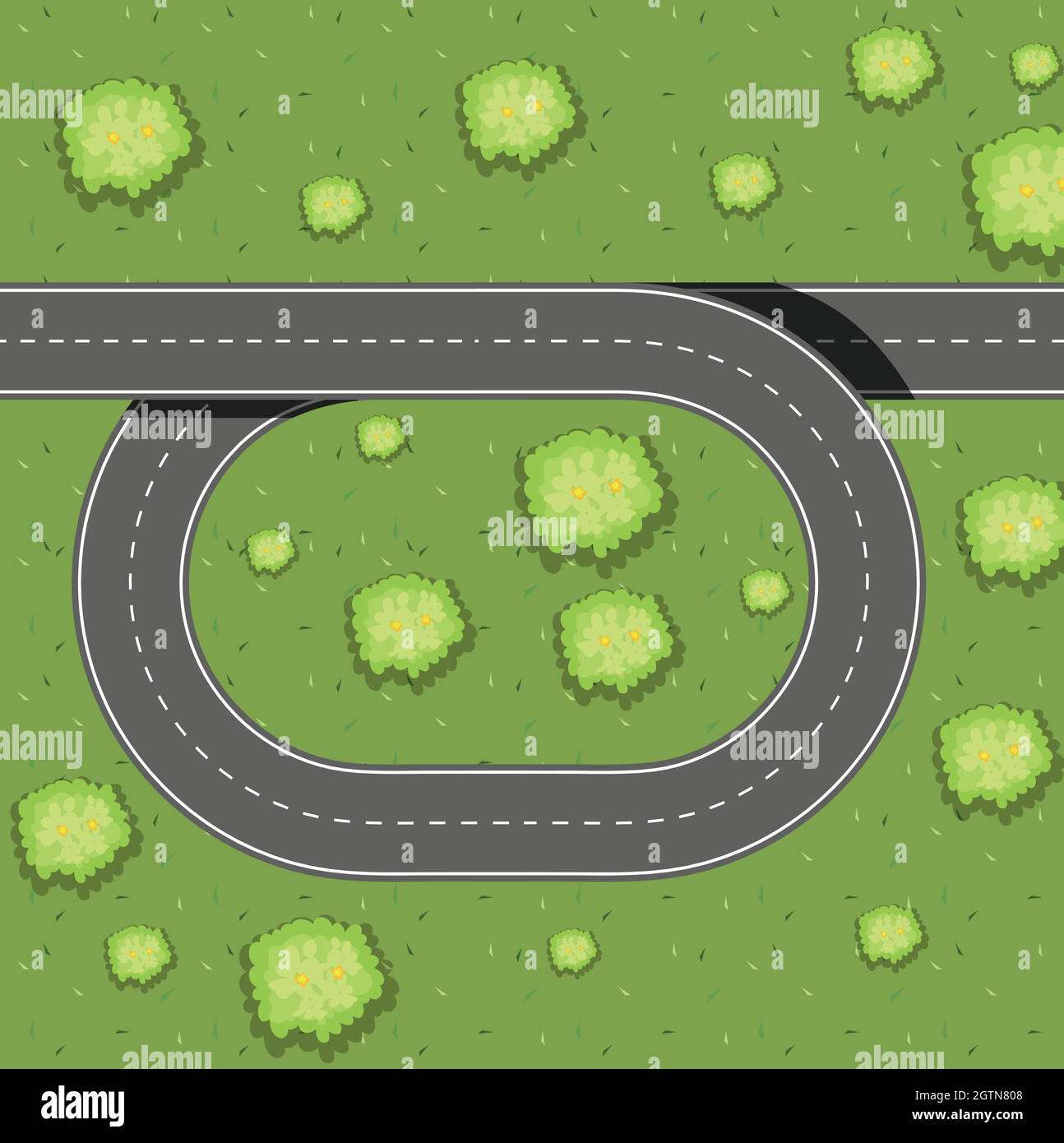 Aerial view of road Stock Vector Image & Art - Alamy