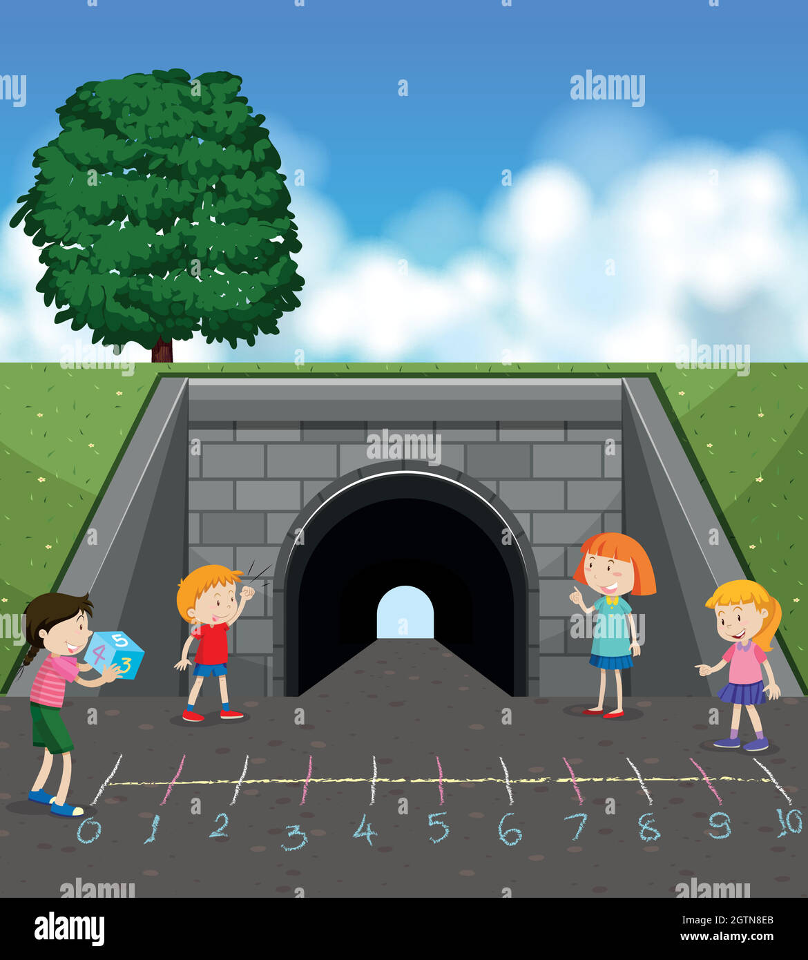 Children tunnel Stock Vector Images - Alamy