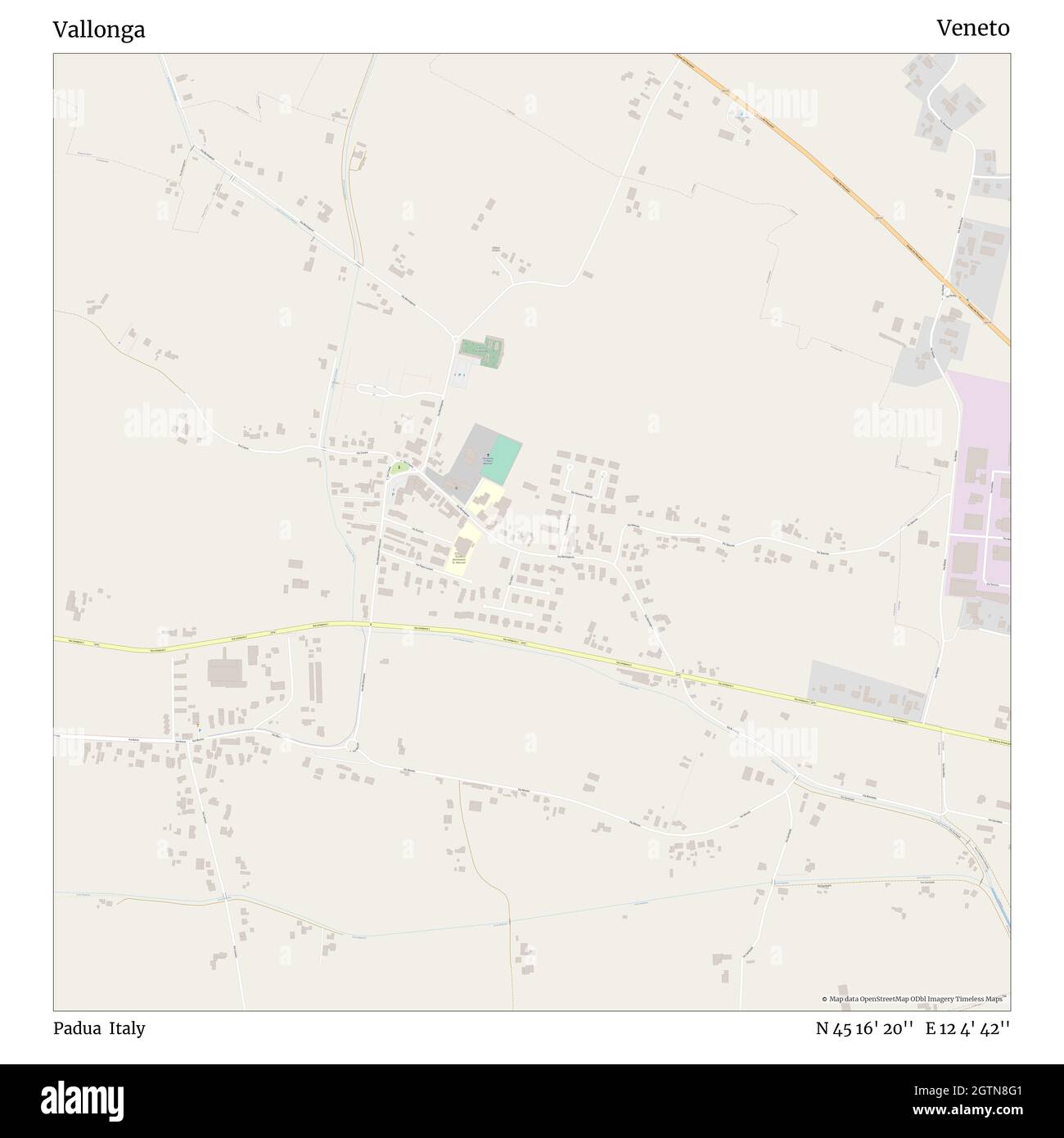 Vallonga, Padua, Italy, Veneto, N 45 16' 20'', E 12 4' 42'', map ...