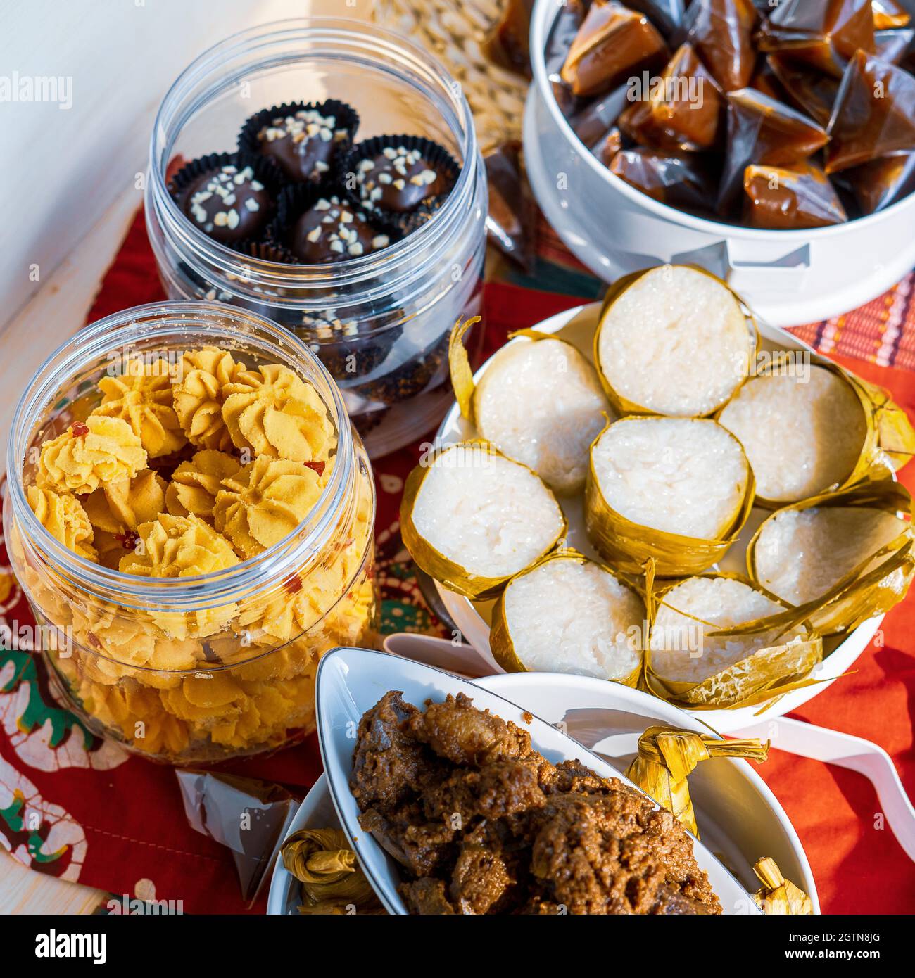 Traditional Malay Food And Cookies During Ramadan And Eid Mubarak. Hari ...
