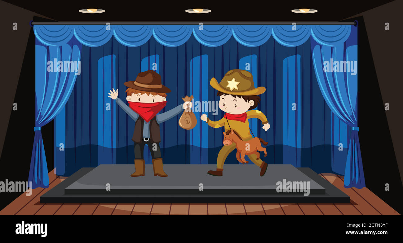 Children performing stage Stock Vector Images - Alamy