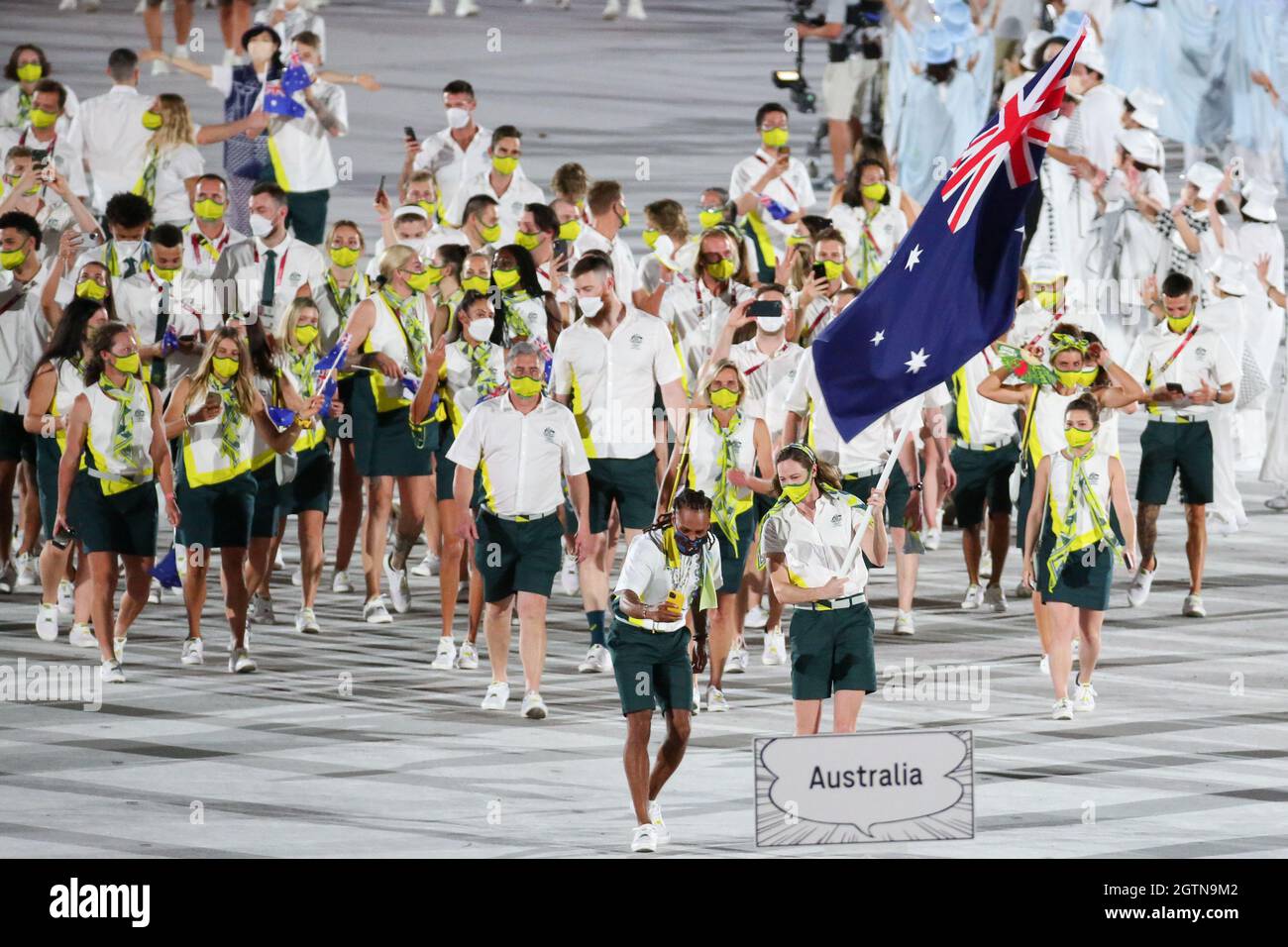 JULY 23rd, 2021 - TOKYO, JAPAN: Australia's flag bearers Cate Campbell ...