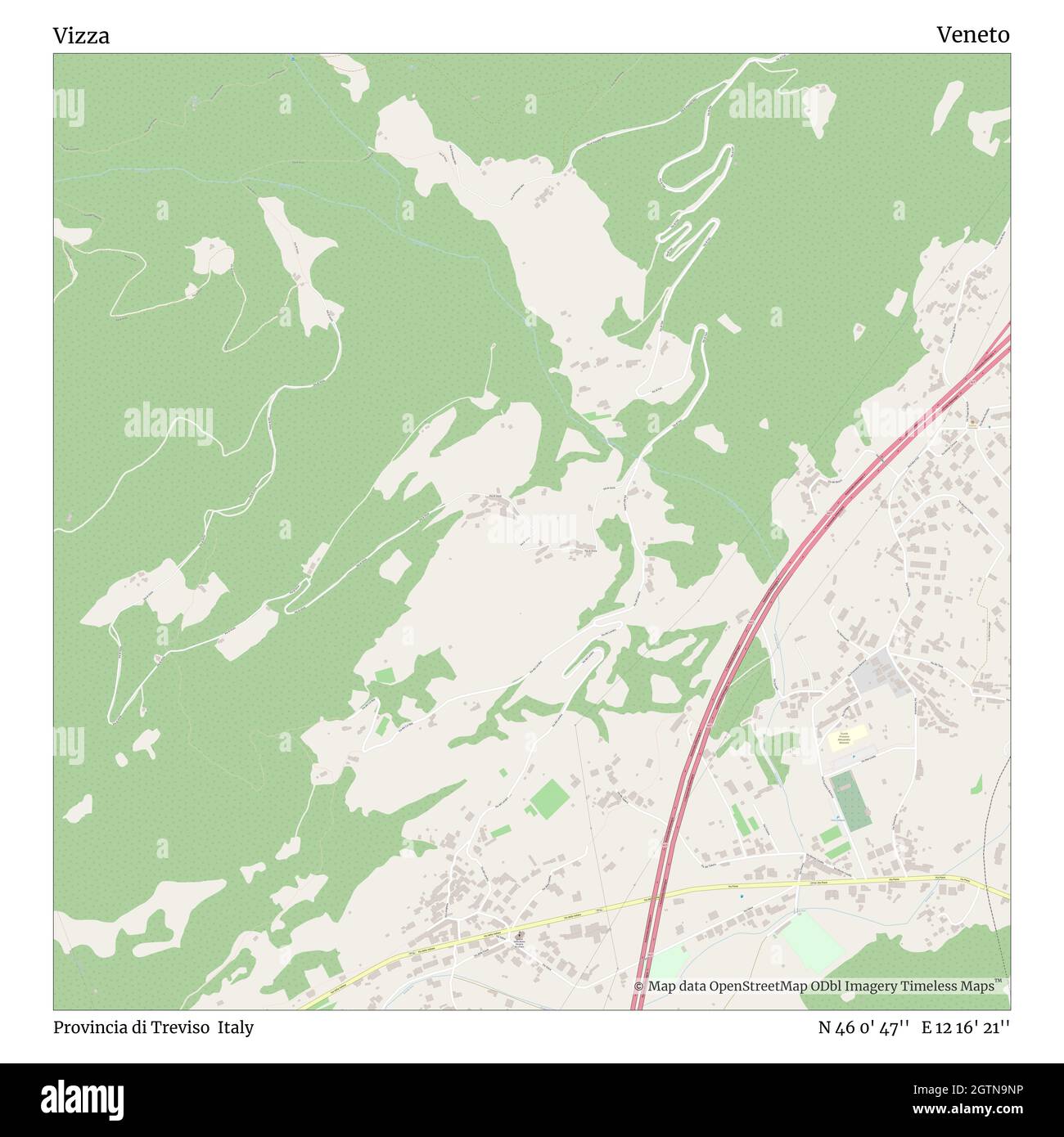 Vizza, Provincia di Treviso, Italy, Veneto, N 46 0' 47'', E 12 16' 21 ...