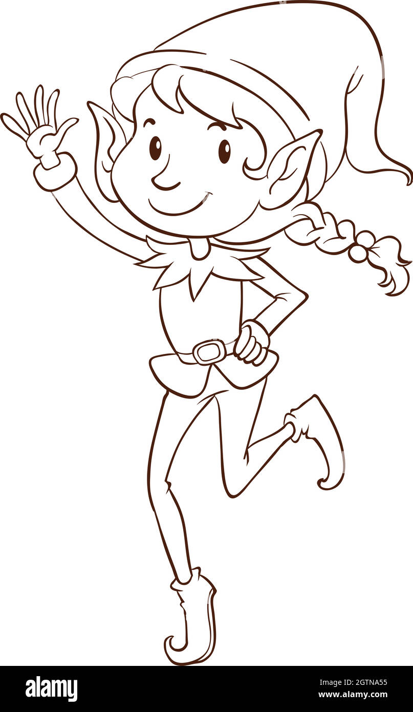 Elf sketch hi-res stock photography and images - Alamy