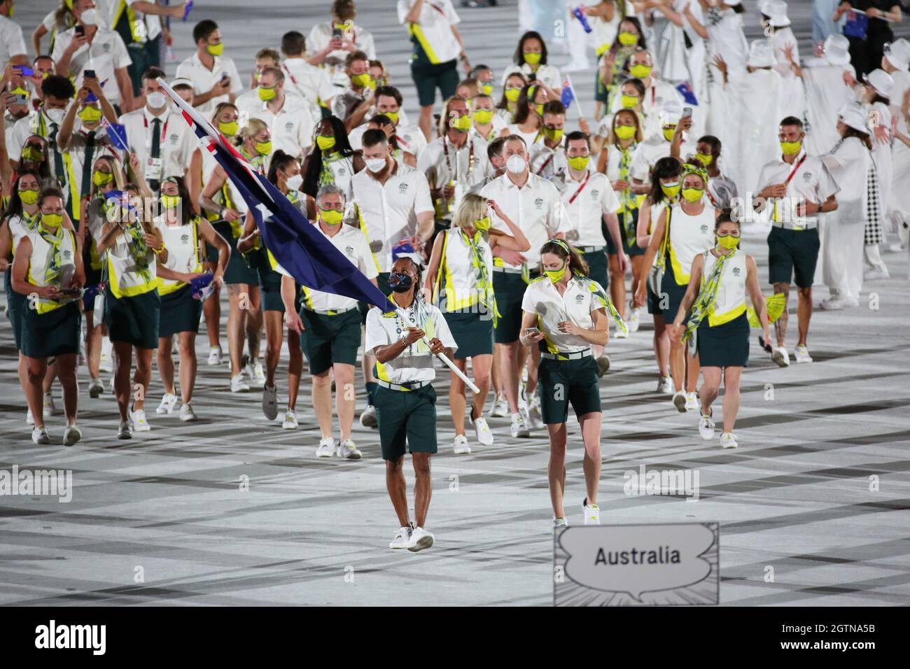 JULY 23rd, 2021 - TOKYO, JAPAN: Australia's flag bearers Cate Campbell ...
