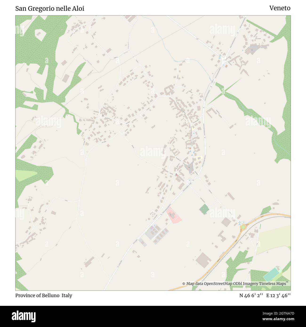 San Gregorio nelle Aloi, Province of Belluno, Italy, Veneto, N 46 6' 2 ...