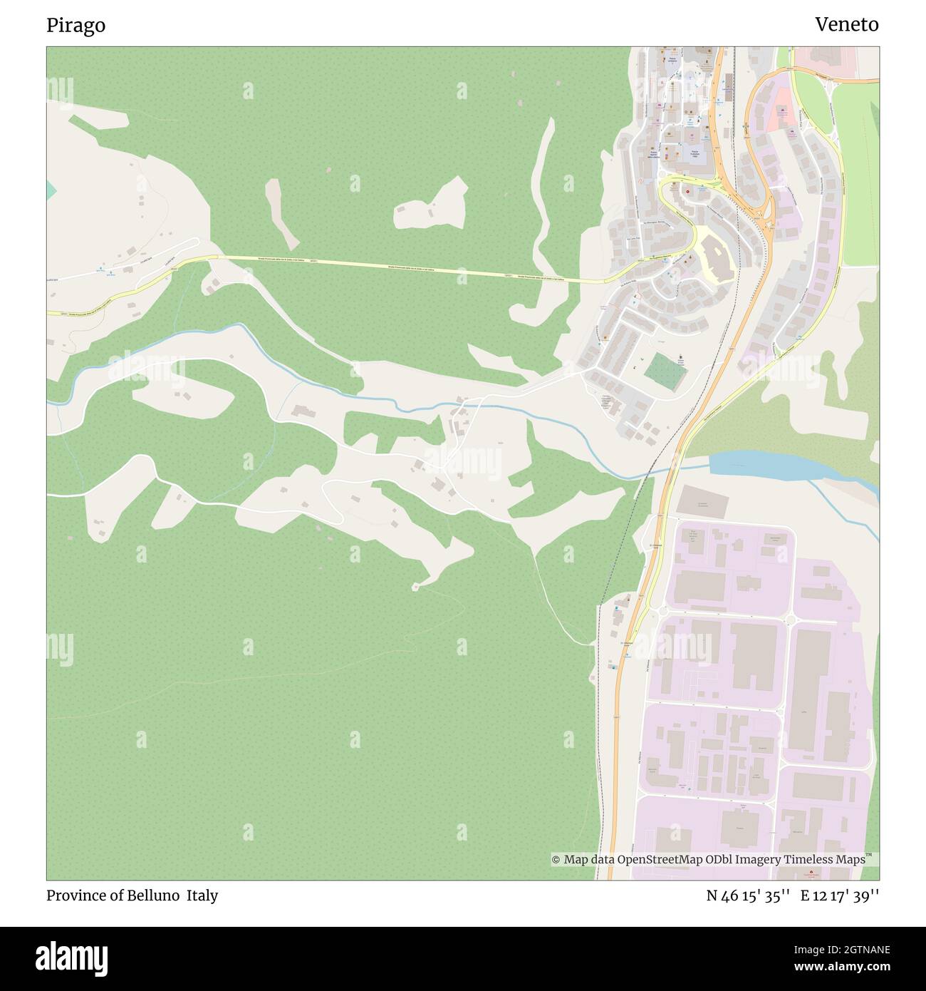 Pirago, Province of Belluno, Italy, Veneto, N 46 15' 35'', E 12 17' 39 ...