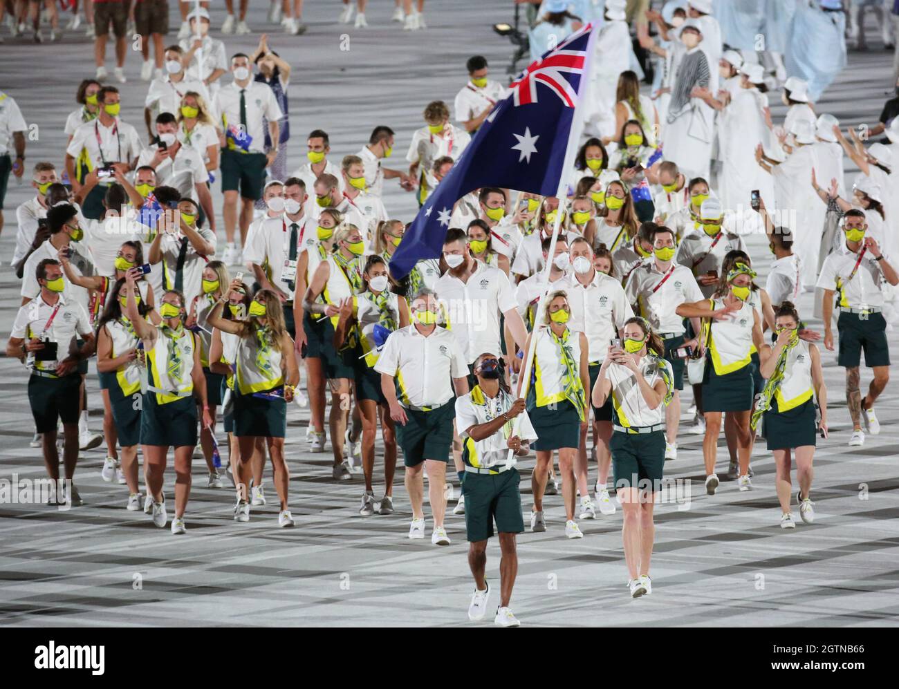 JULY 23rd, 2021 - TOKYO, JAPAN: Australia's flag bearers Cate Campbell ...