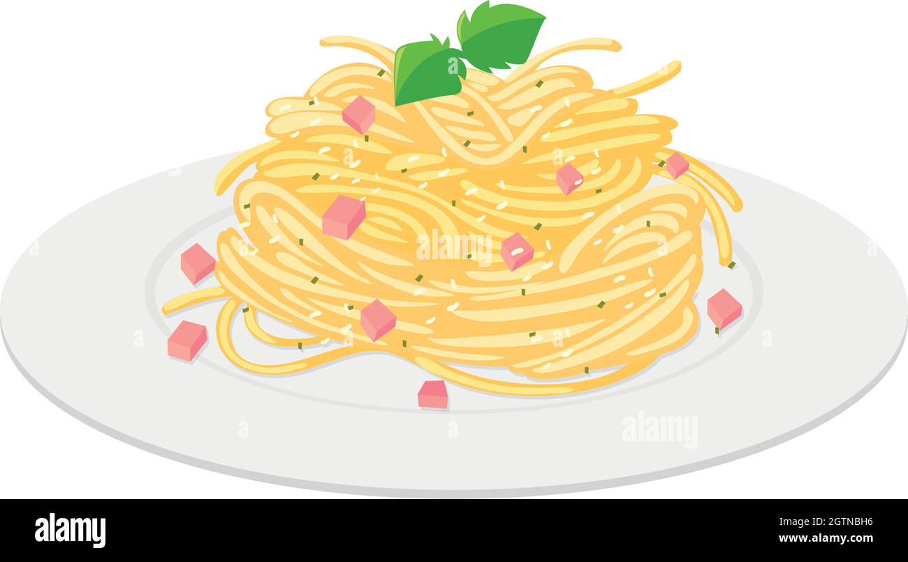 Pasta spaghetti lunch Stock Vector Images - Alamy
