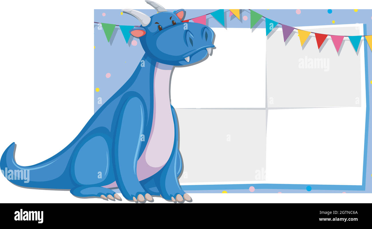 Cute dragon fram template Stock Vector Image & Art - Alamy