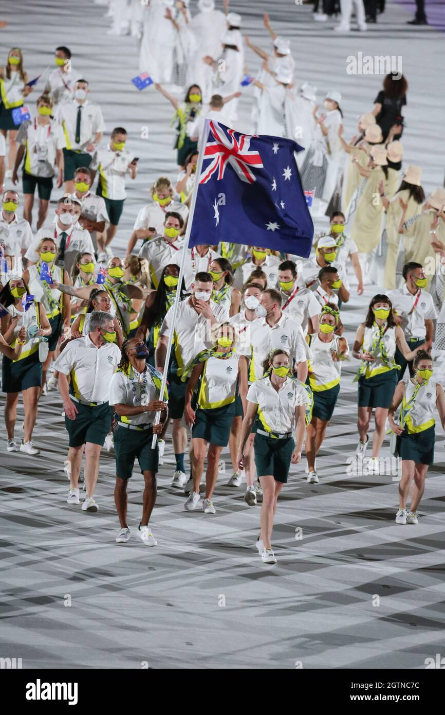 JULY 23rd, 2021 - TOKYO, JAPAN: Australia's flag bearers Cate Campbell ...