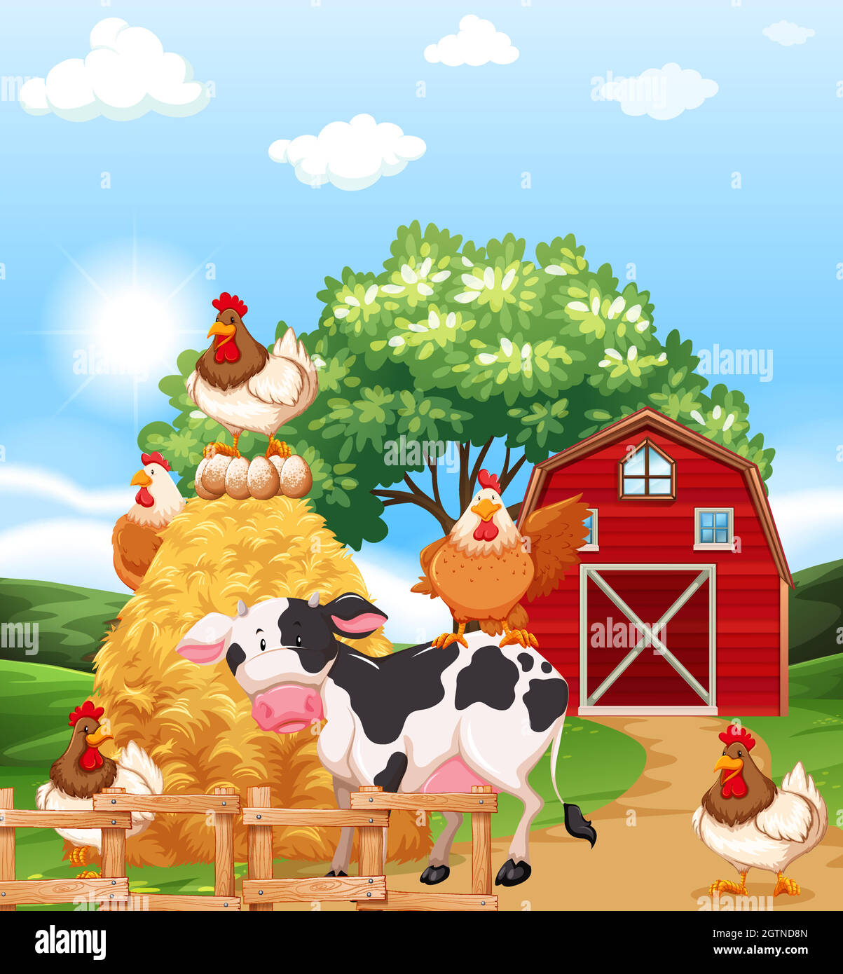 Farm food road Stock Vector Images - Alamy