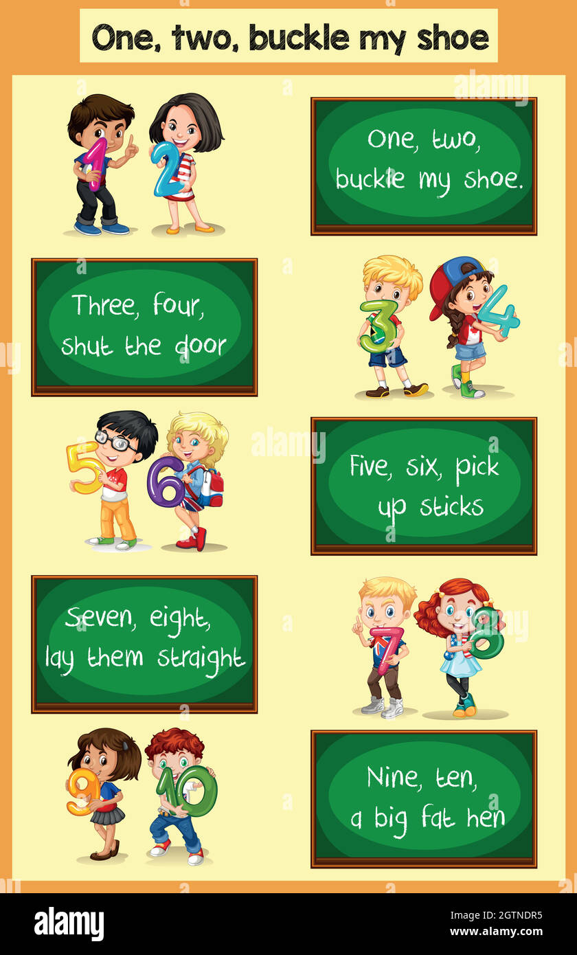 One two buckle my shoe song Stock Vector Image & Art - Alamy