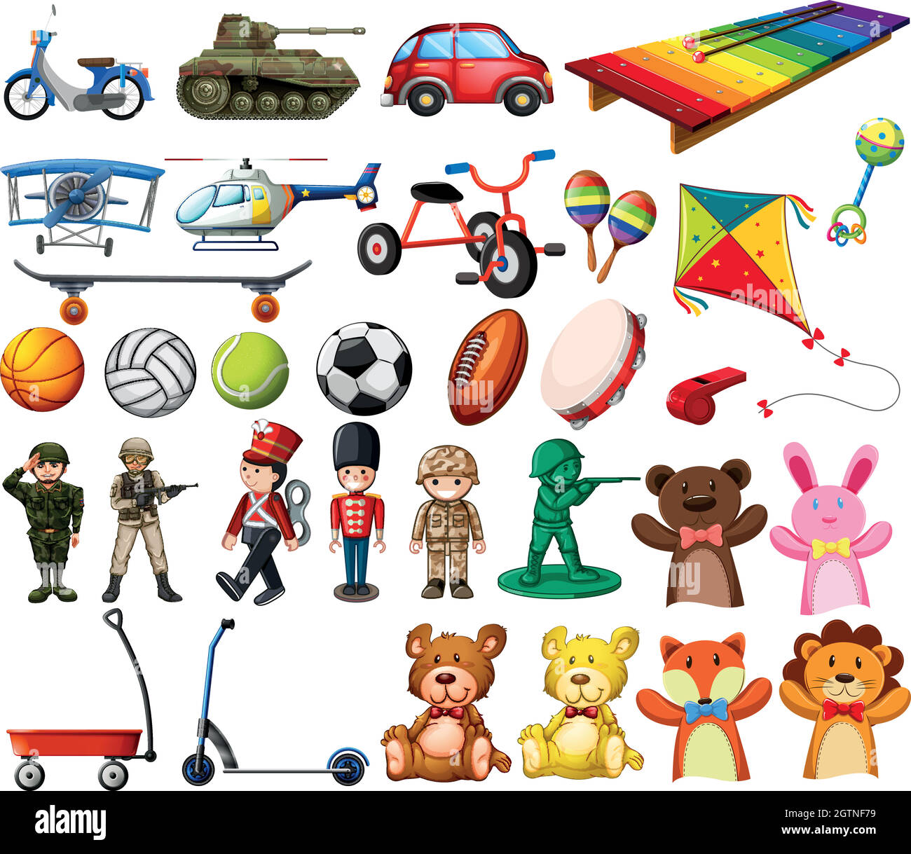 Set of children toys Stock Vector Image & Art - Alamy