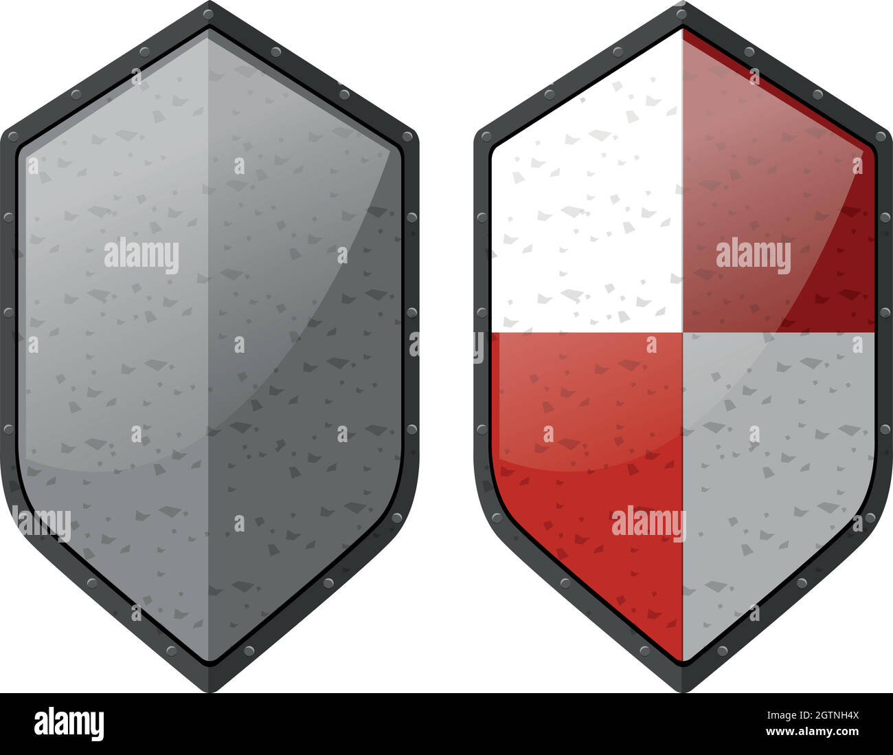 Metal medieval shields set Stock Vector Images - Alamy