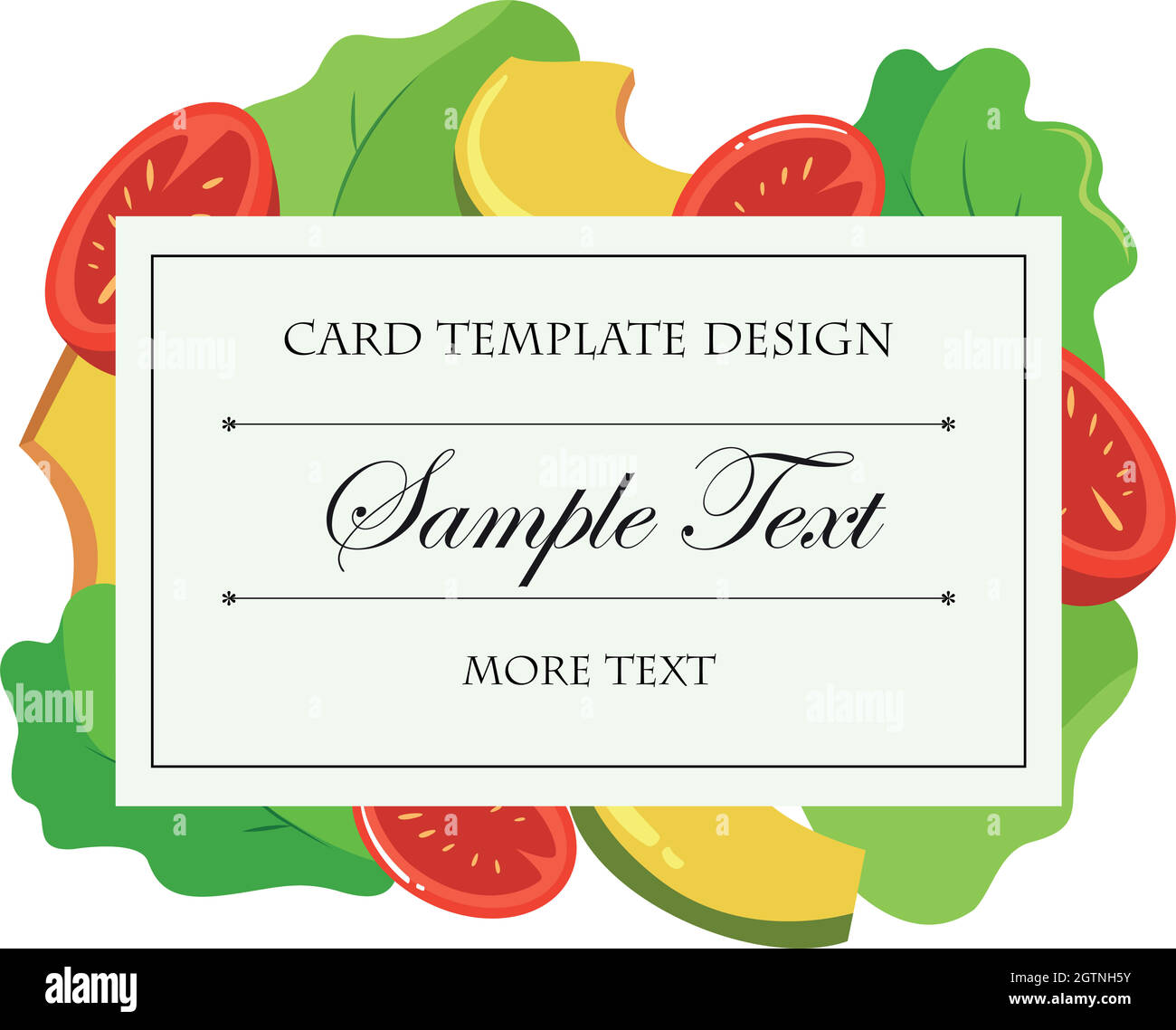 Card template with vegetables Stock Vector Image & Art - Alamy