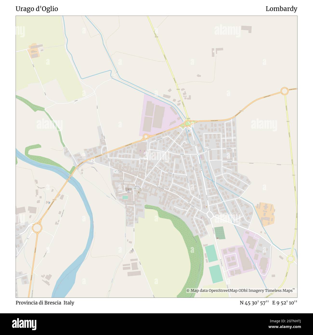 Urago d'Oglio, Provincia di Brescia, Italy, Lombardy, N 45 30' 57'', E ...