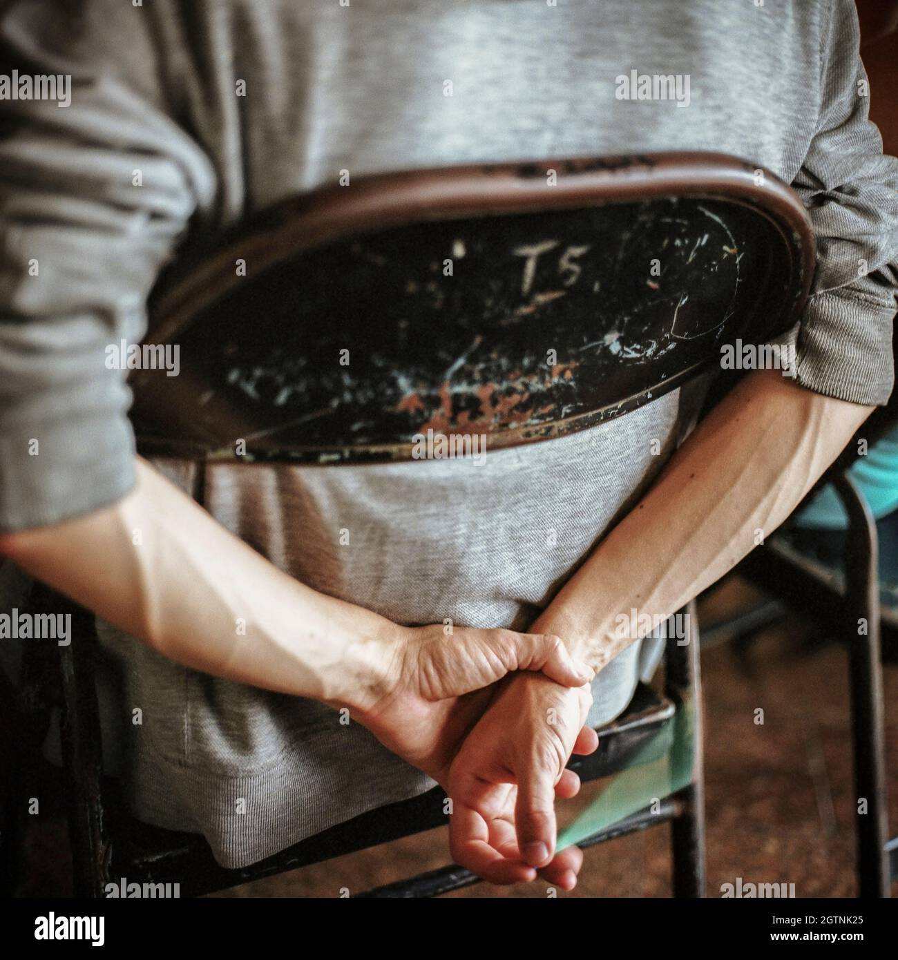 Man Hand On Back Of Chair High Resolution Stock Photography and Images ...