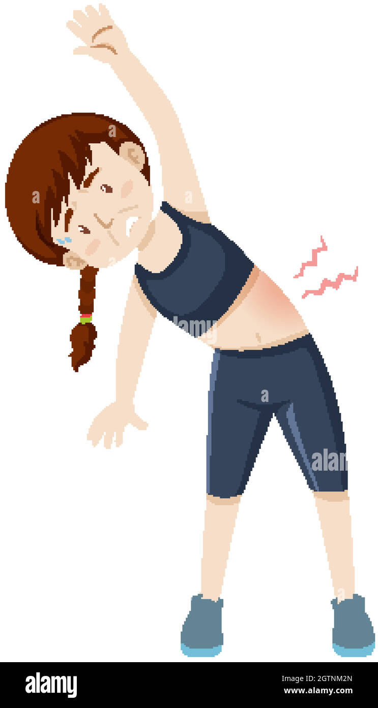 Woman having muscle pain from workout Stock Vector Image & Art - Alamy