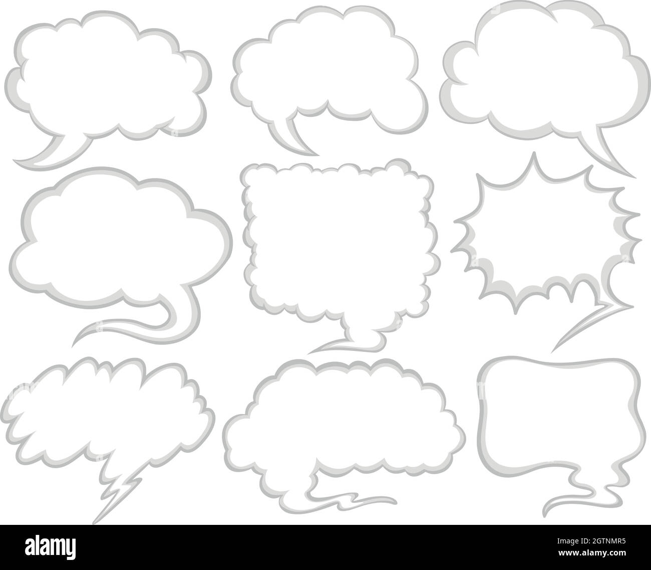 Speech bubbles in different shapes Stock Vector Image & Art - Alamy