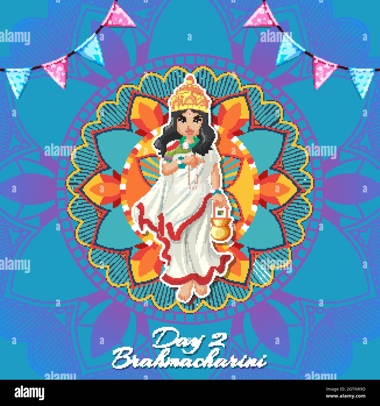 Navaratri poster design with goddess Stock Vector Image & Art - Alamy