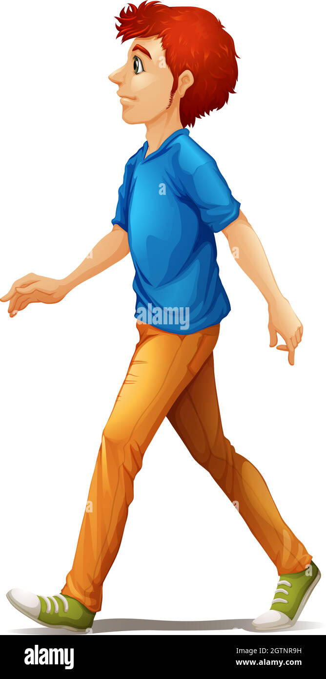 Walking blue Stock Vector Images - Alamy
