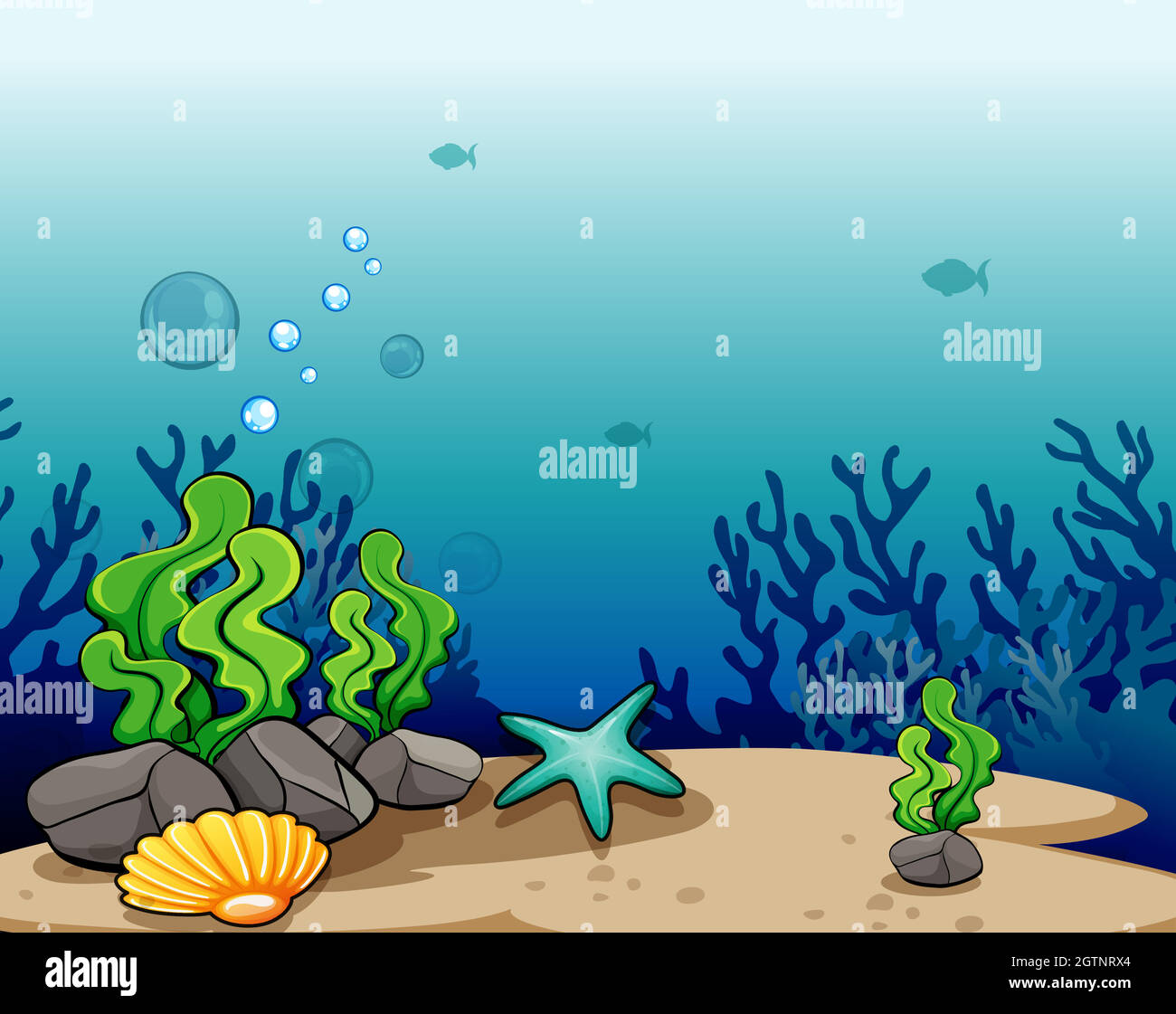 Sea ecosystem Stock Vector Images - Alamy
