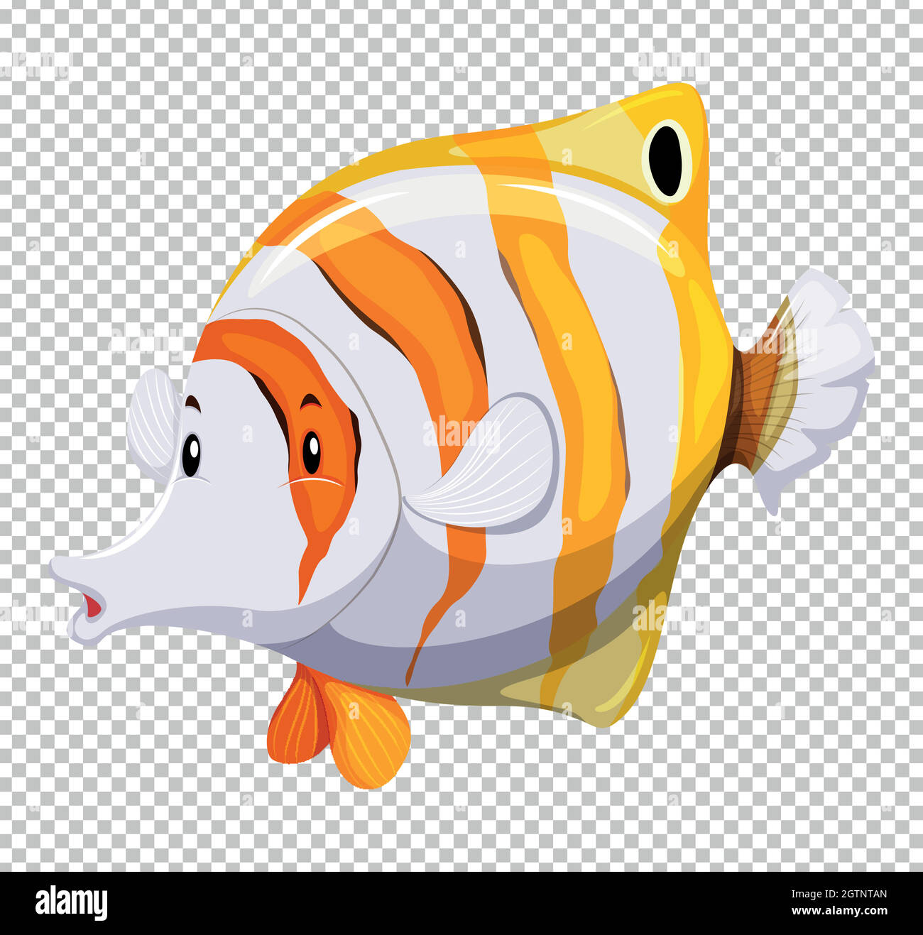 Cute fish on transparent background Stock Vector Image & Art - Alamy