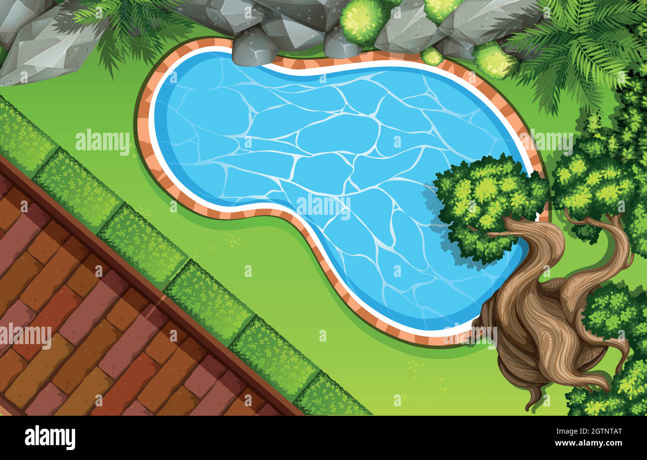 Garden design aerial view hi-res stock photography and images - Alamy