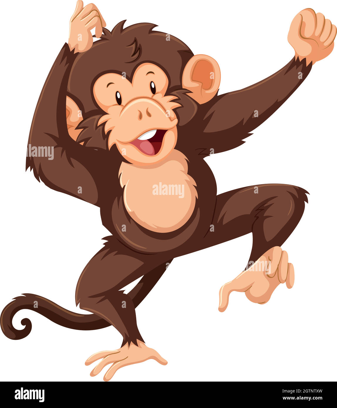 Vector monkey on white Stock Vector Images - Alamy