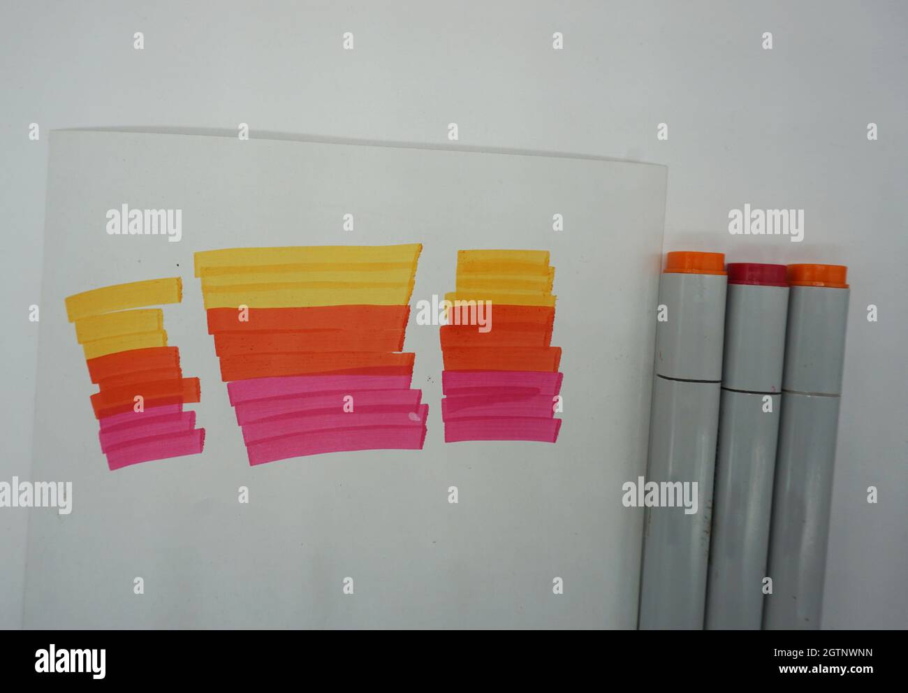 Modern Art Drawing Abstract Copic color Triangle Curve Square from ...