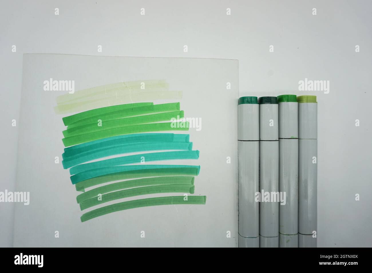 Modern Art Drawing Abstract Copic color Triangle Curve Square from ...