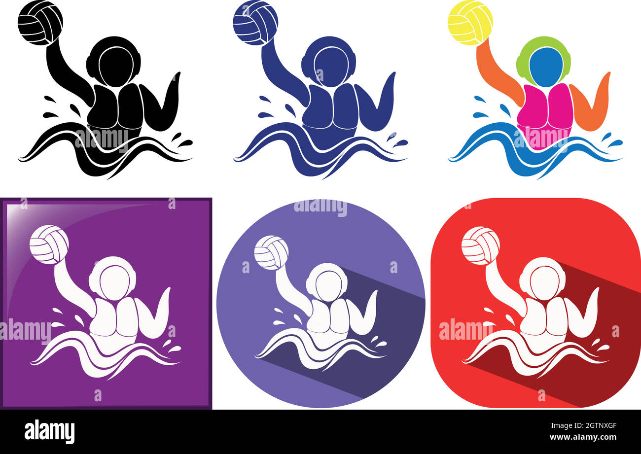 Water polo icon in three design Stock Vector Image & Art - Alamy