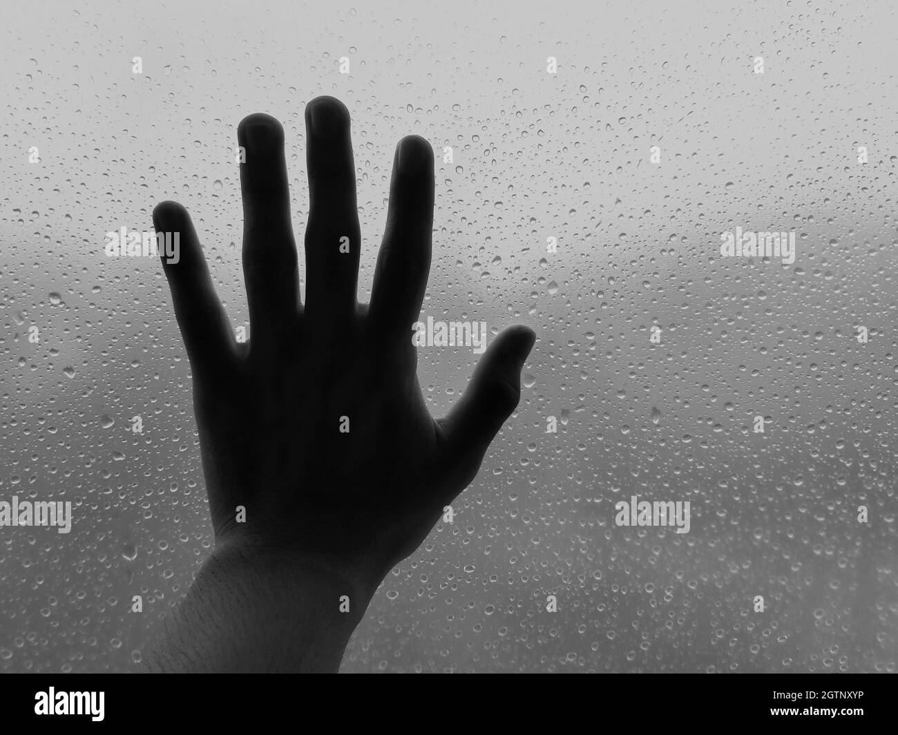 White handprint Black and White Stock Photos & Images - Alamy