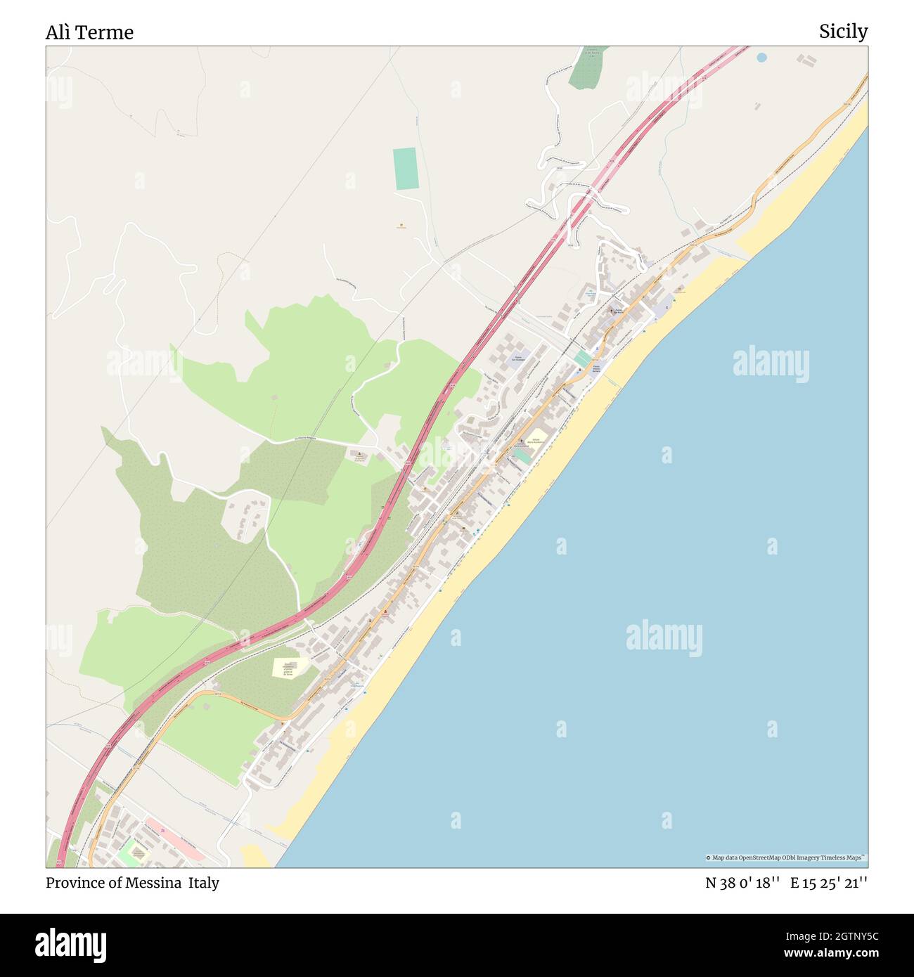 Alì Terme, Province of Messina, Italy, Sicily, N 38 0' 18'', E 15 25 ...