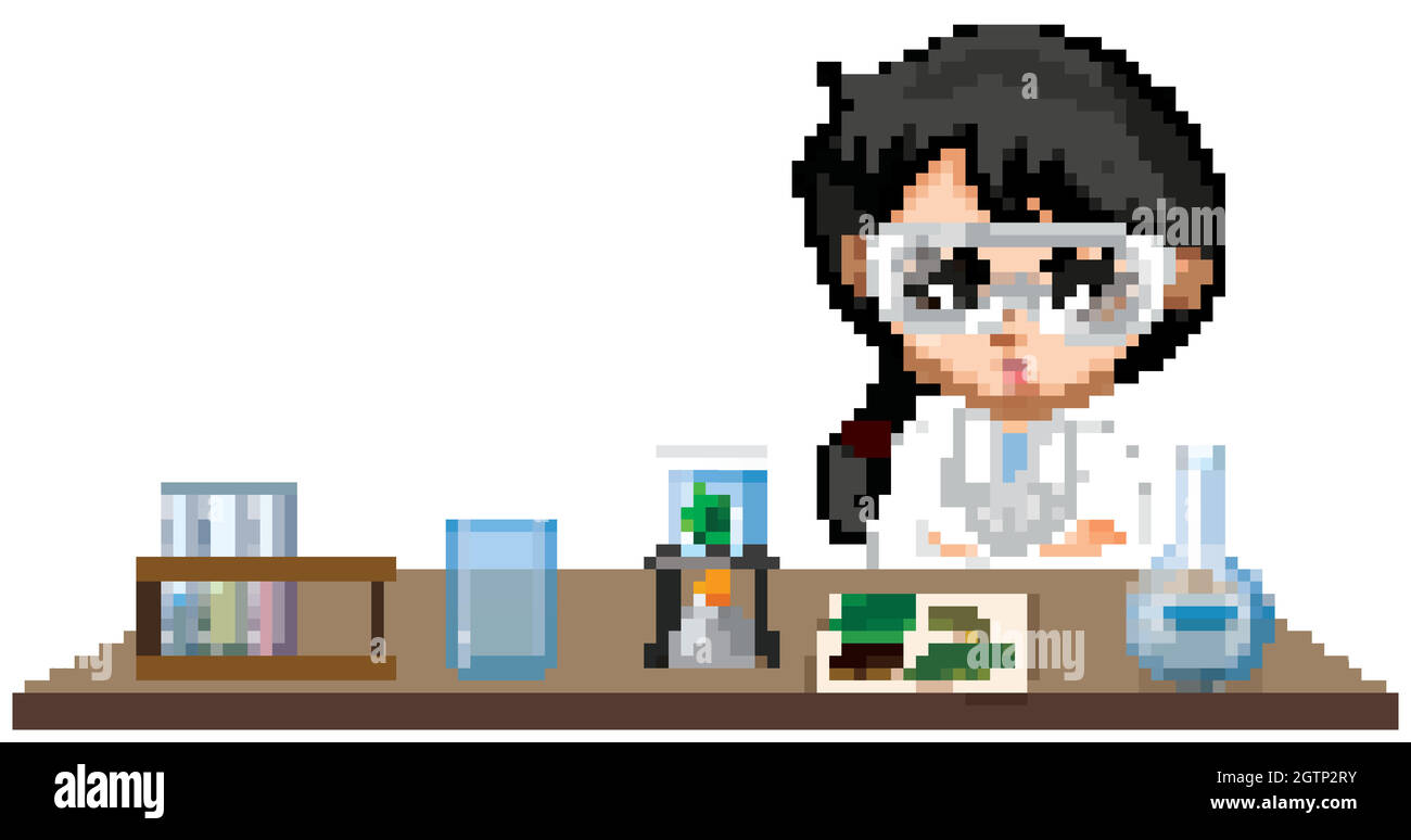 Classroom scene with science student doing experiment Stock Vector ...