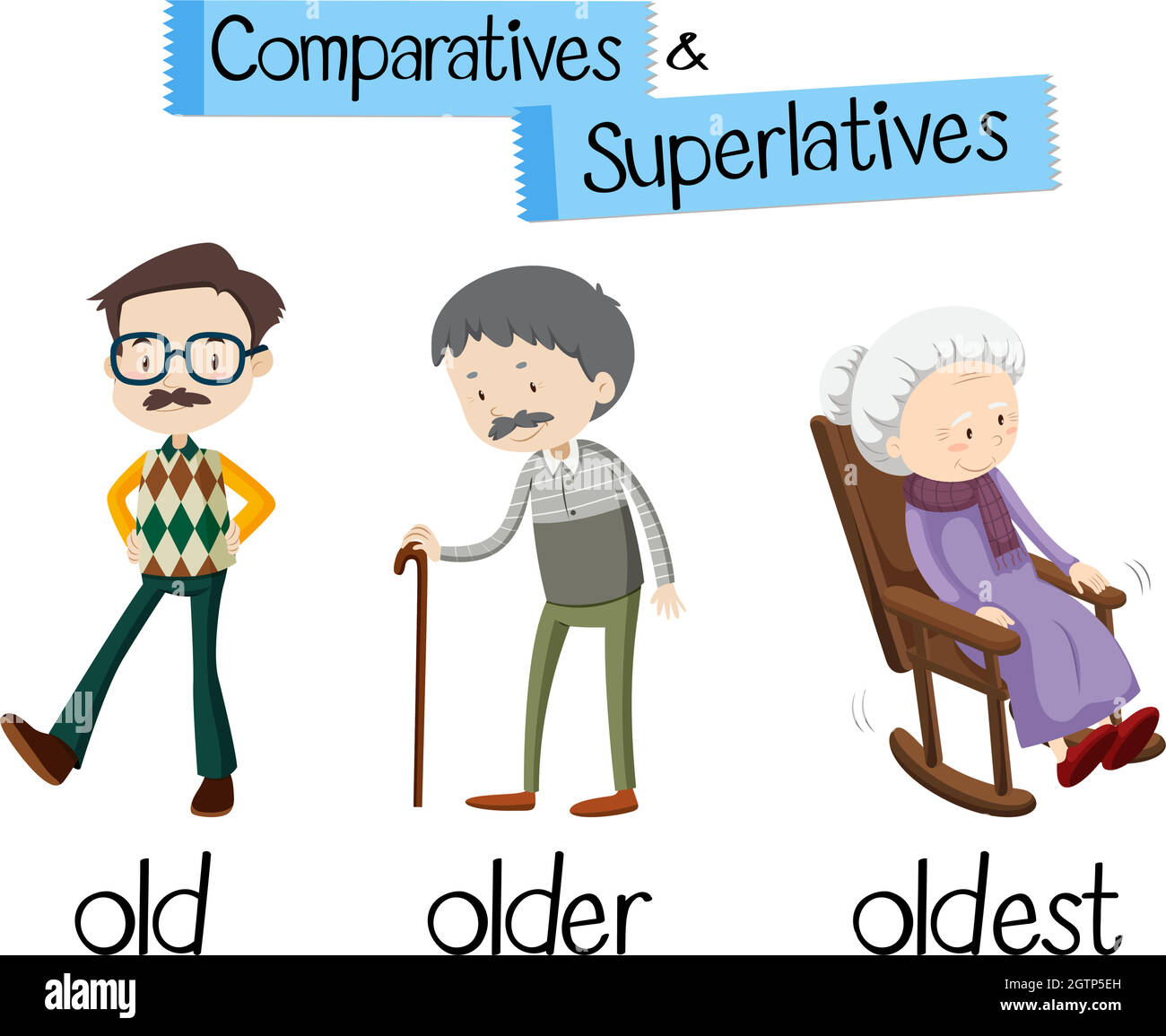 A English Comparative Educational Card Stock Vector Image & Art - Alamy