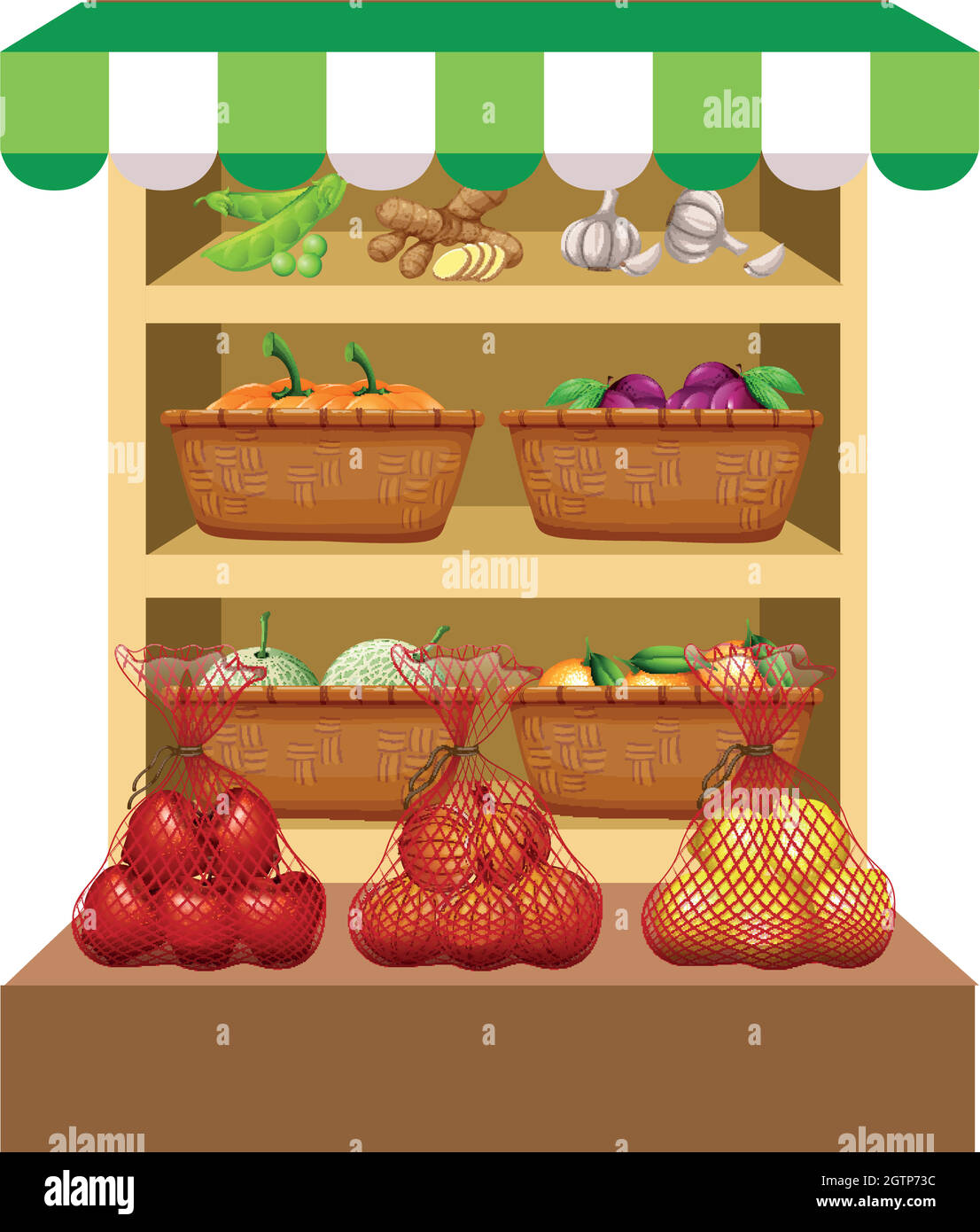 Fruits and veggies Stock Vector Images - Alamy