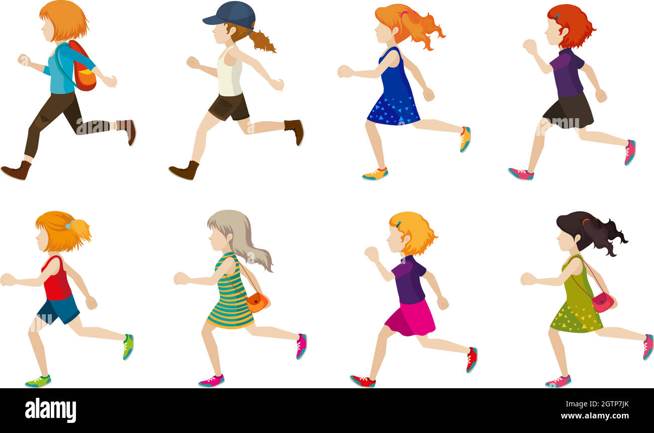 Faceless kids running Stock Vector Image & Art - Alamy