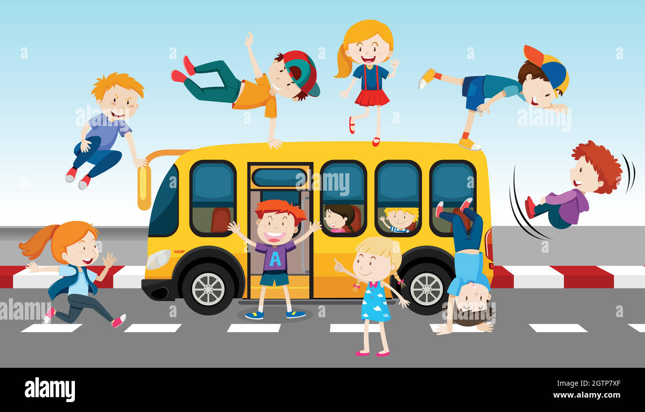 School bus clipart hi-res stock photography and images - Alamy