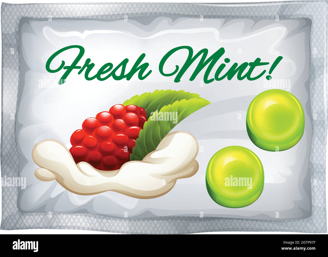 Mint candy in plastic bag Stock Vector Image & Art - Alamy