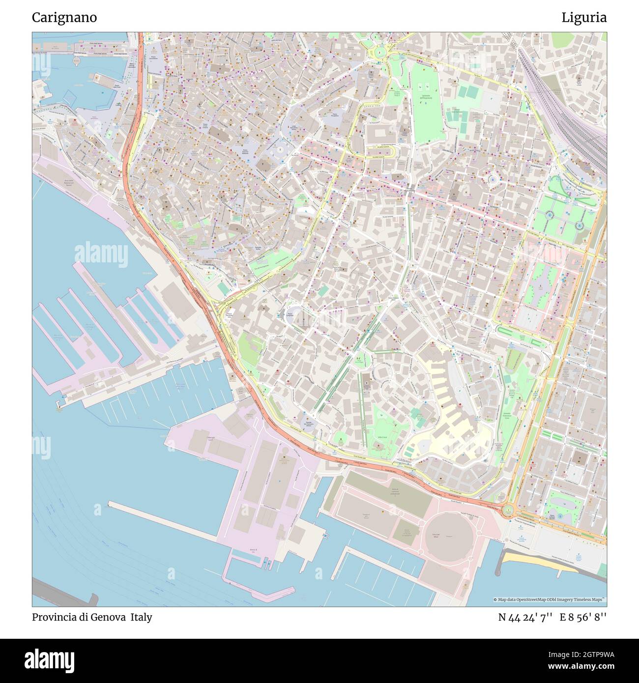 Carignano map hi-res stock photography and images - Alamy